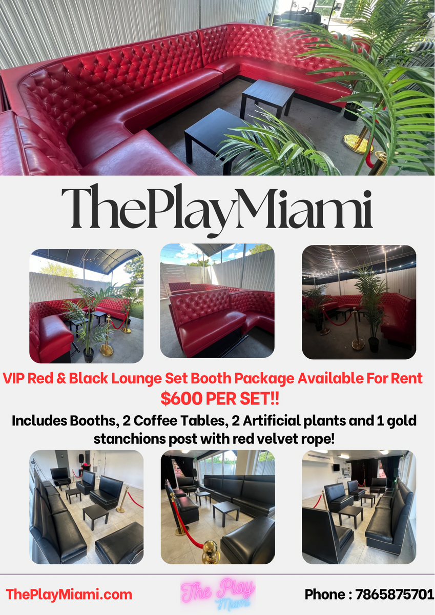 VIP Lounge Set Booth Package – THE PLAY MIAMI